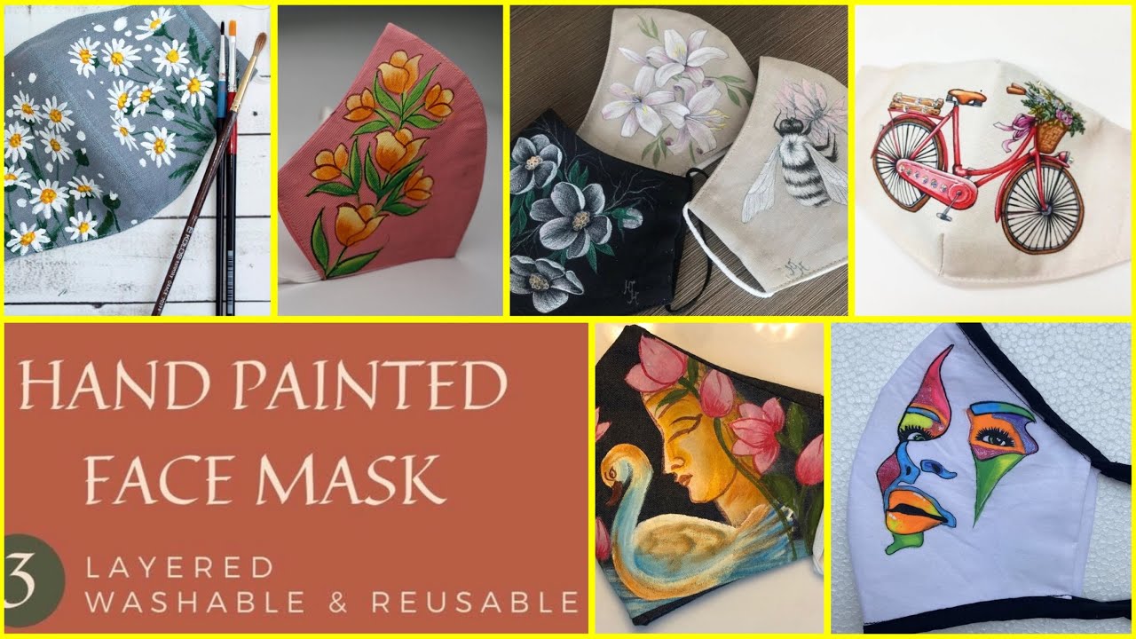 Hand painted facemask | easy fabric painting ideas | diy masks | etsy ...