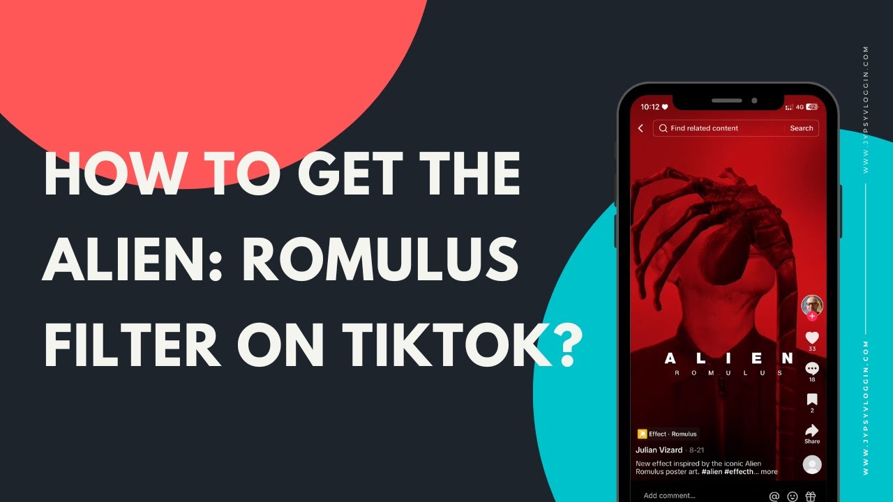 How to get the Alien Romulus filter on TikTok - YouTube
