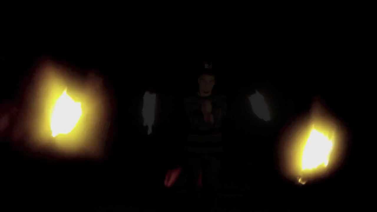 First person fire poi with a GoPro - YouTube