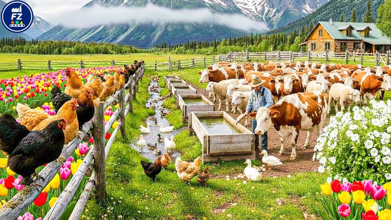 Peaceful Farm Life in the Prairie: Ducks, Livestock & Nature Sounds ...