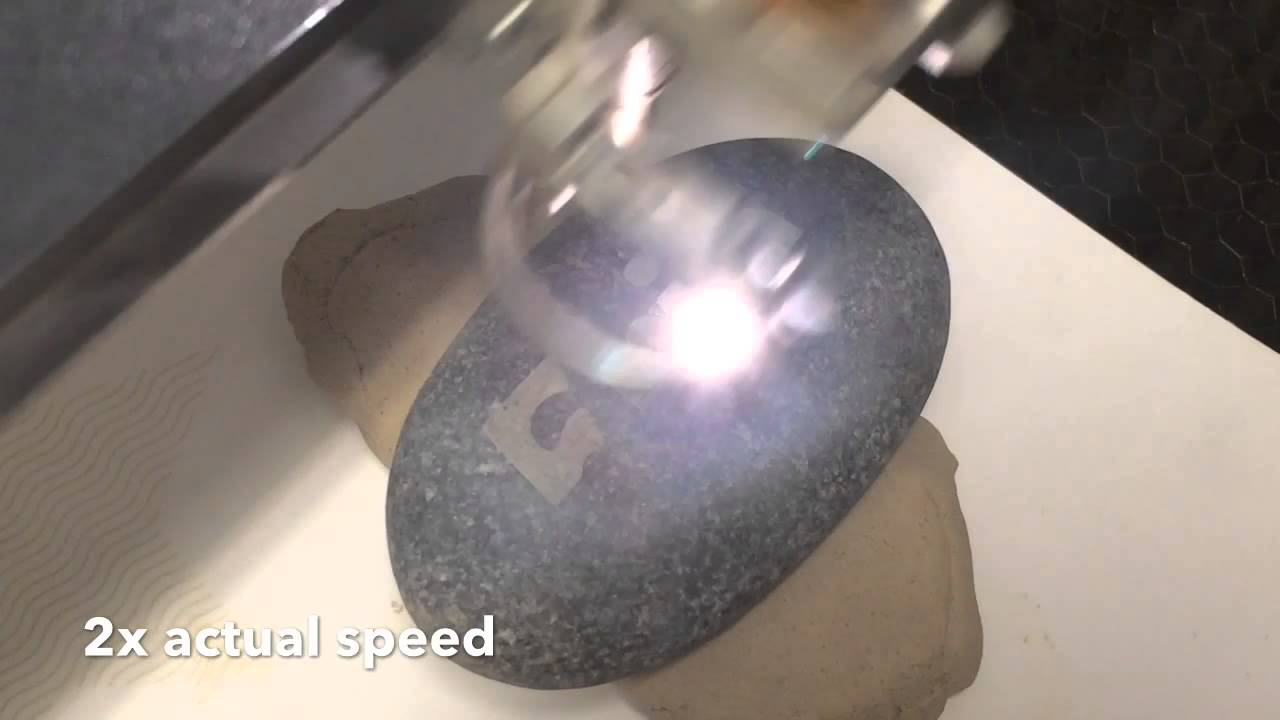 Laser Engraved Stone - YouTube