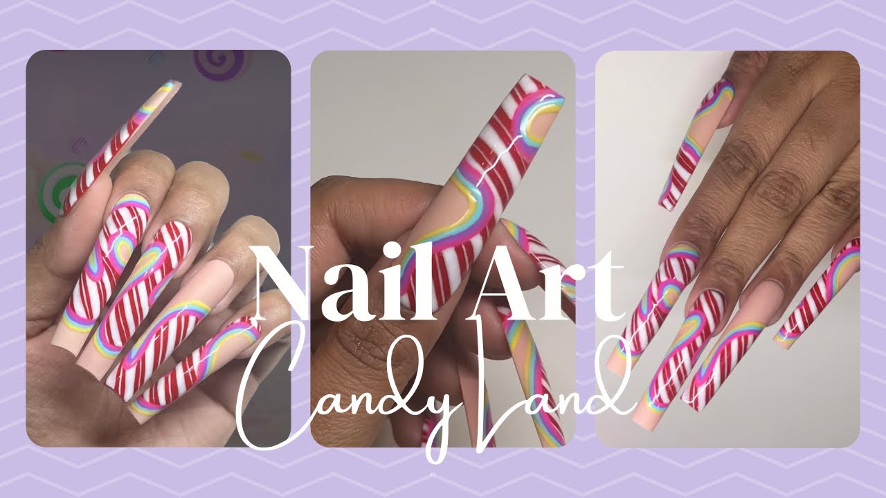 Press-On Nails for Christmas: Festive Nail Art | Candy Land Inspired ...
