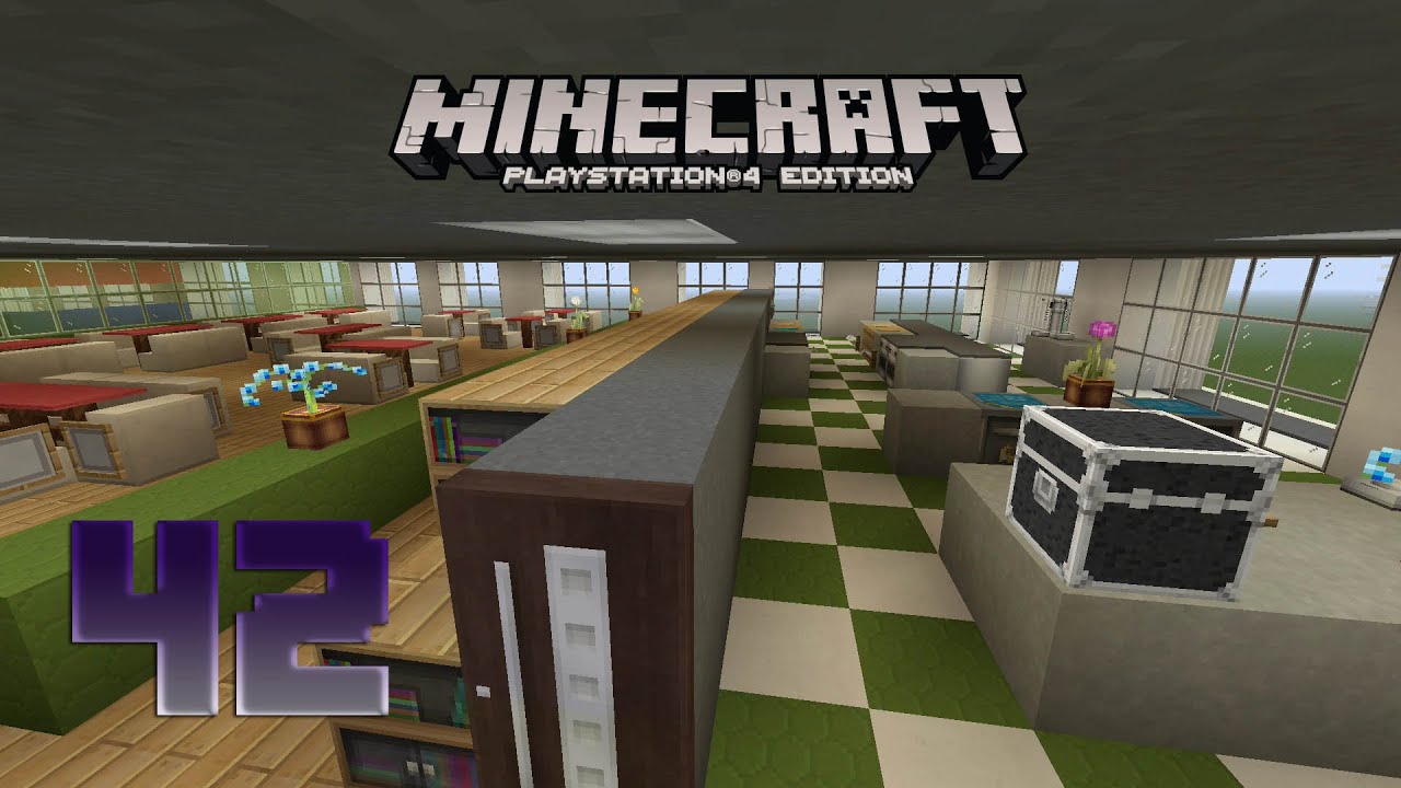 Minecraft PS4 City #42: Shopping Mall Food Court! - YouTube