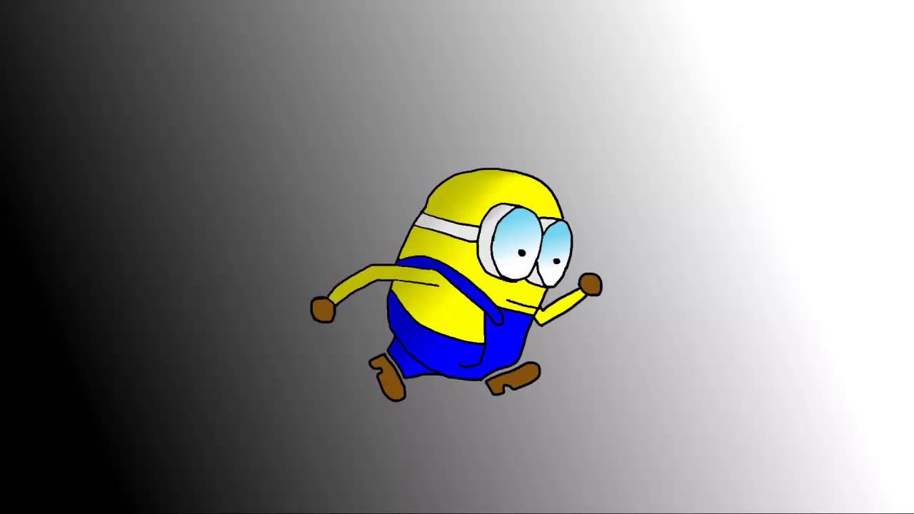 minion run cycle animation test - YouTube