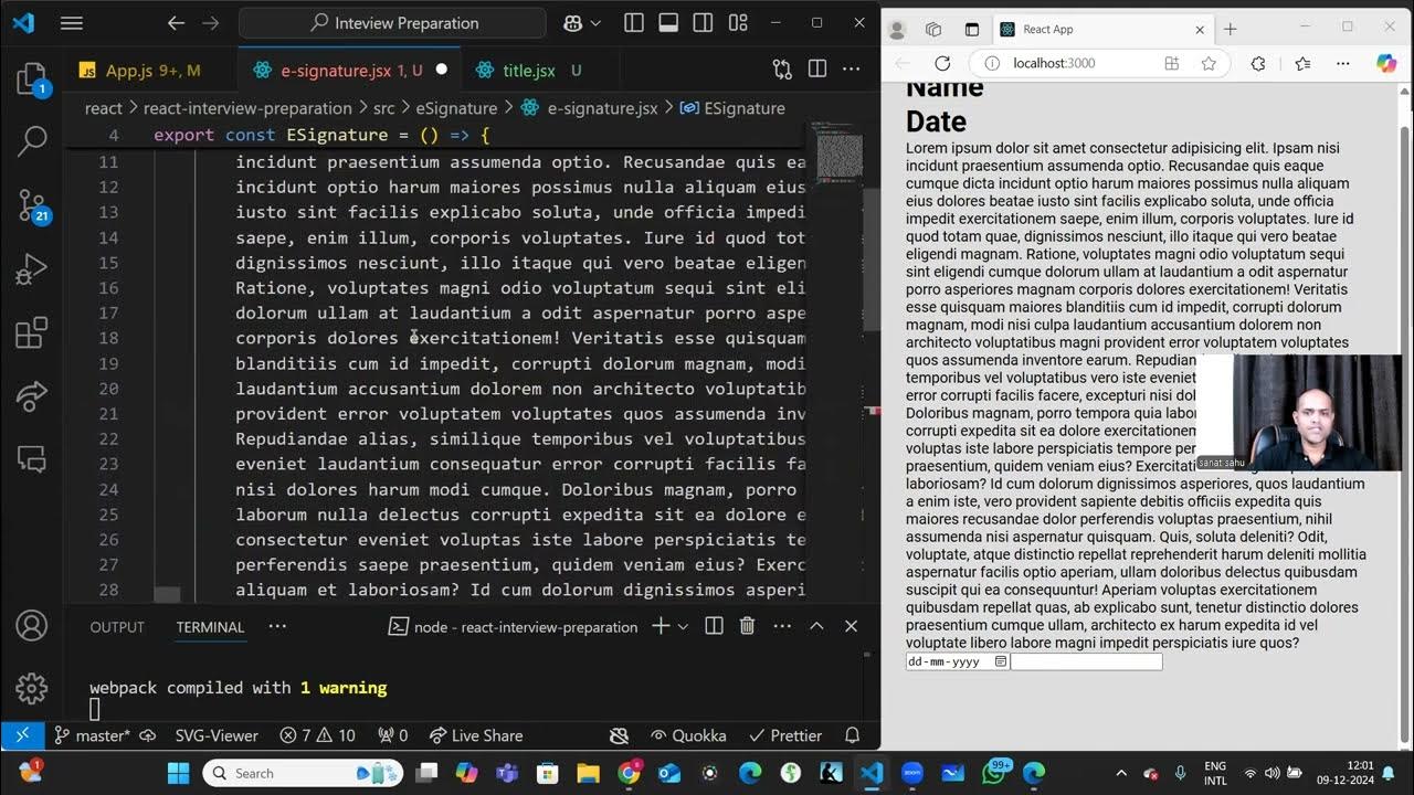 React Machine Coding Interview Questions | eSignatureApp - YouTube