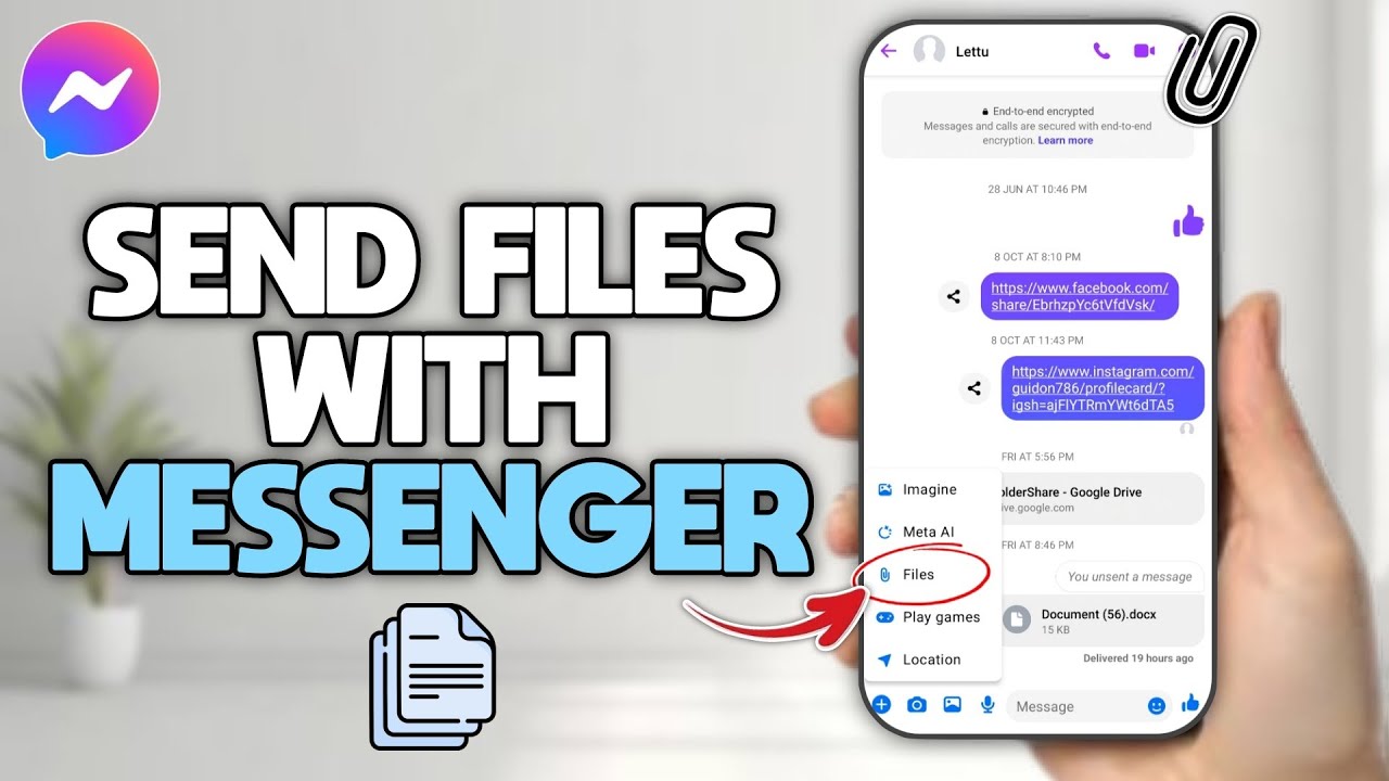 How to Send/Attach Files on Messenger Using Your Phone - Easy Tutorial ...
