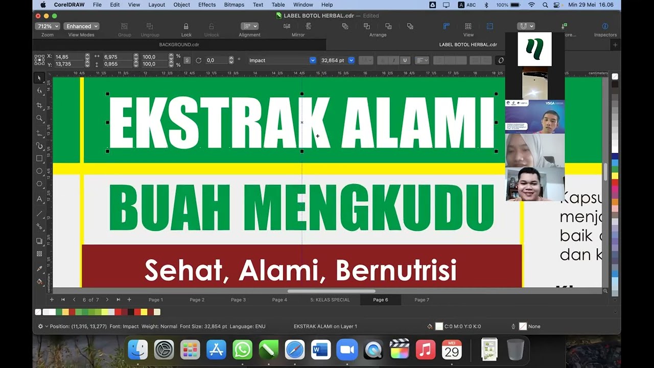CARA MEMBUAT LABEL PRODUK DENGAN CORELDRAW - YouTube