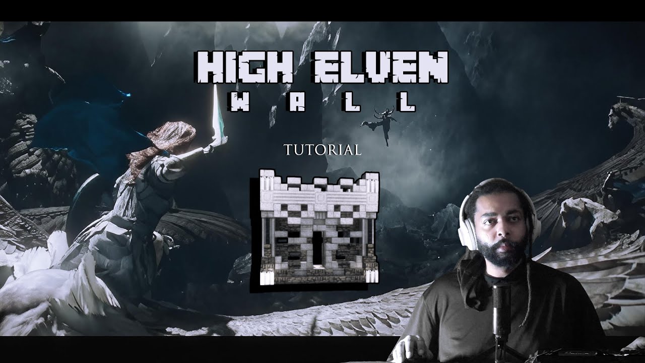 How to Build a High Elven Wall in Minecraft | LOTR Fantasy Tutorial ...