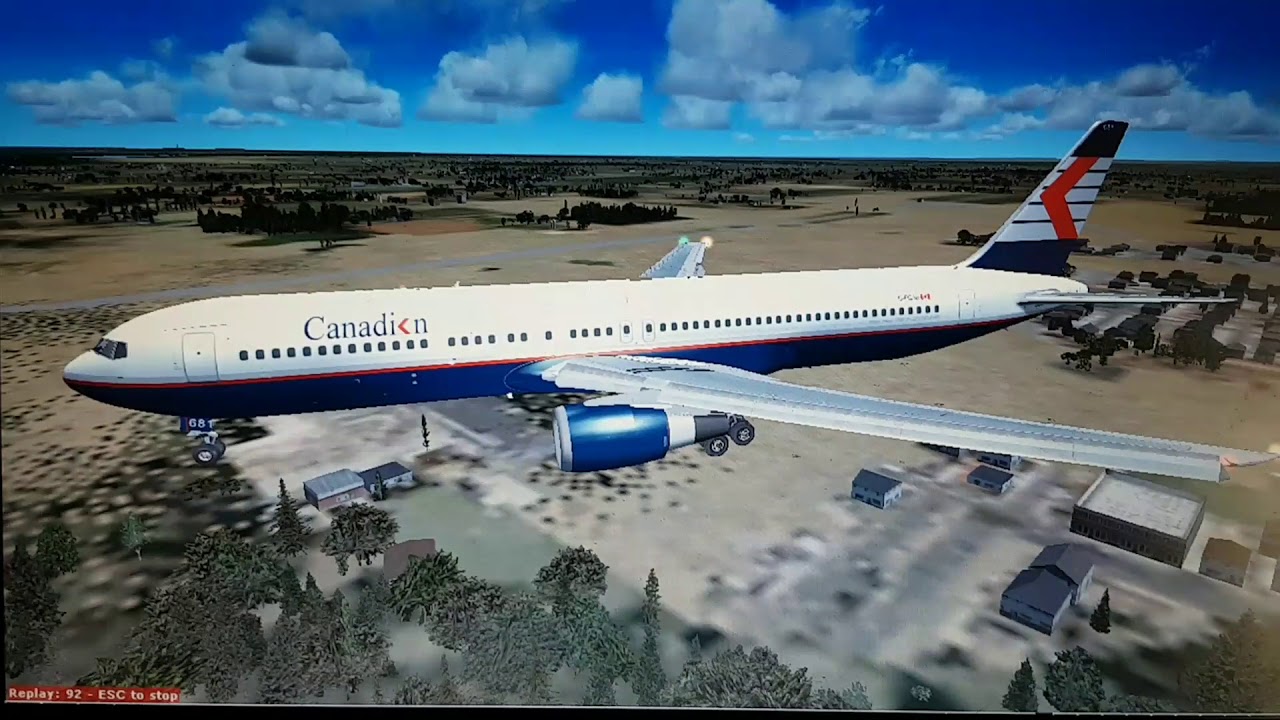FSX: Canadian B767-300ER 2D Panel Landing - YouTube