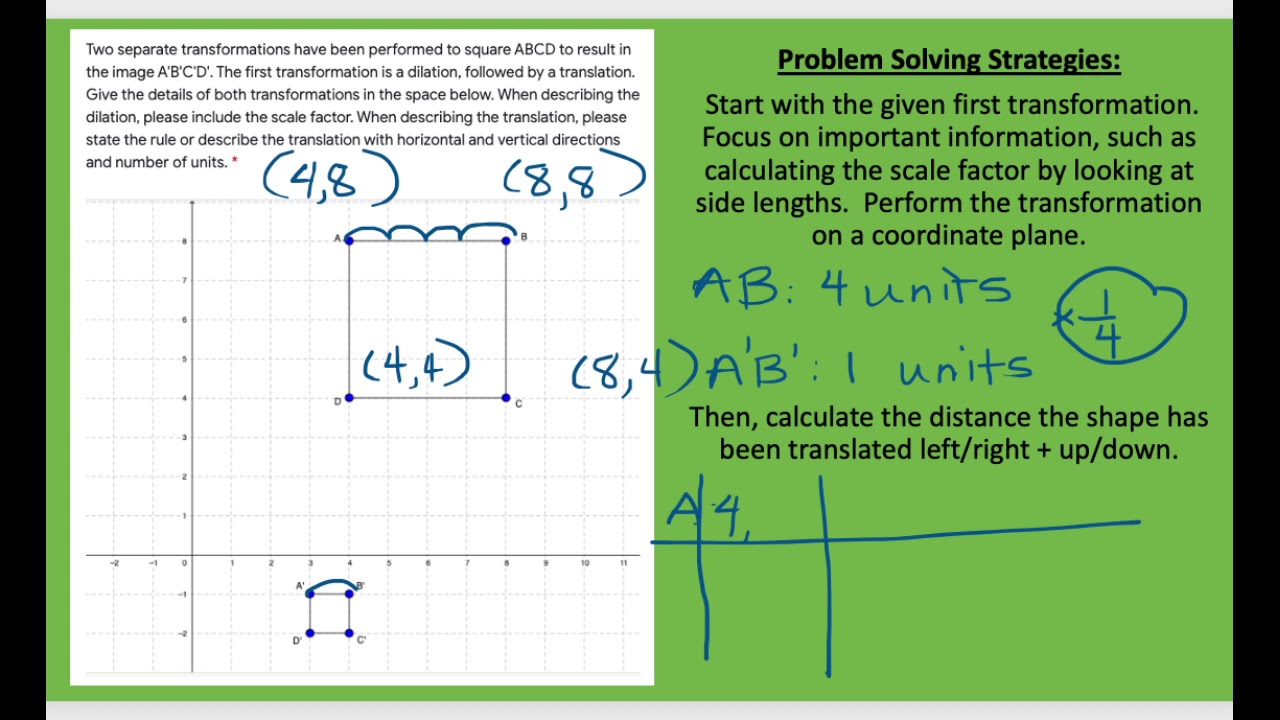 Sequence of Transformations Example - YouTube
