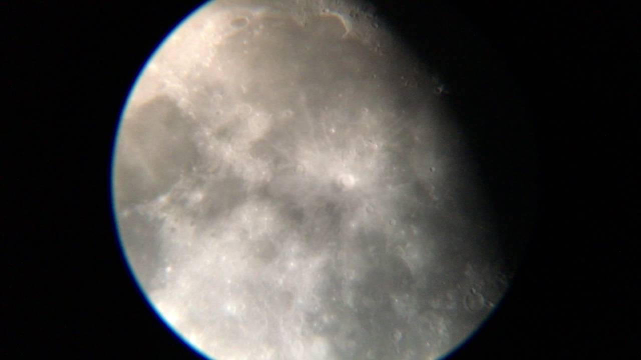 Clouds Crossing The Moon Through Telescope 4K - YouTube