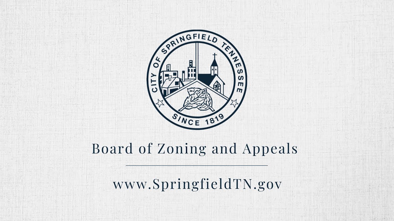 Springfield Board of Zoning and Appeals -- January 2026 - YouTube