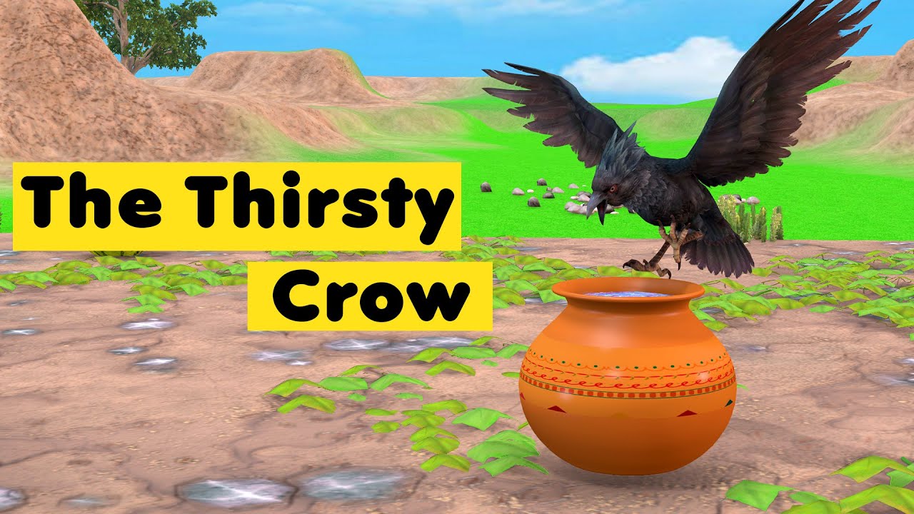 Thirsty Crow Story in English | Moral stories for Kids | Bedtime ...