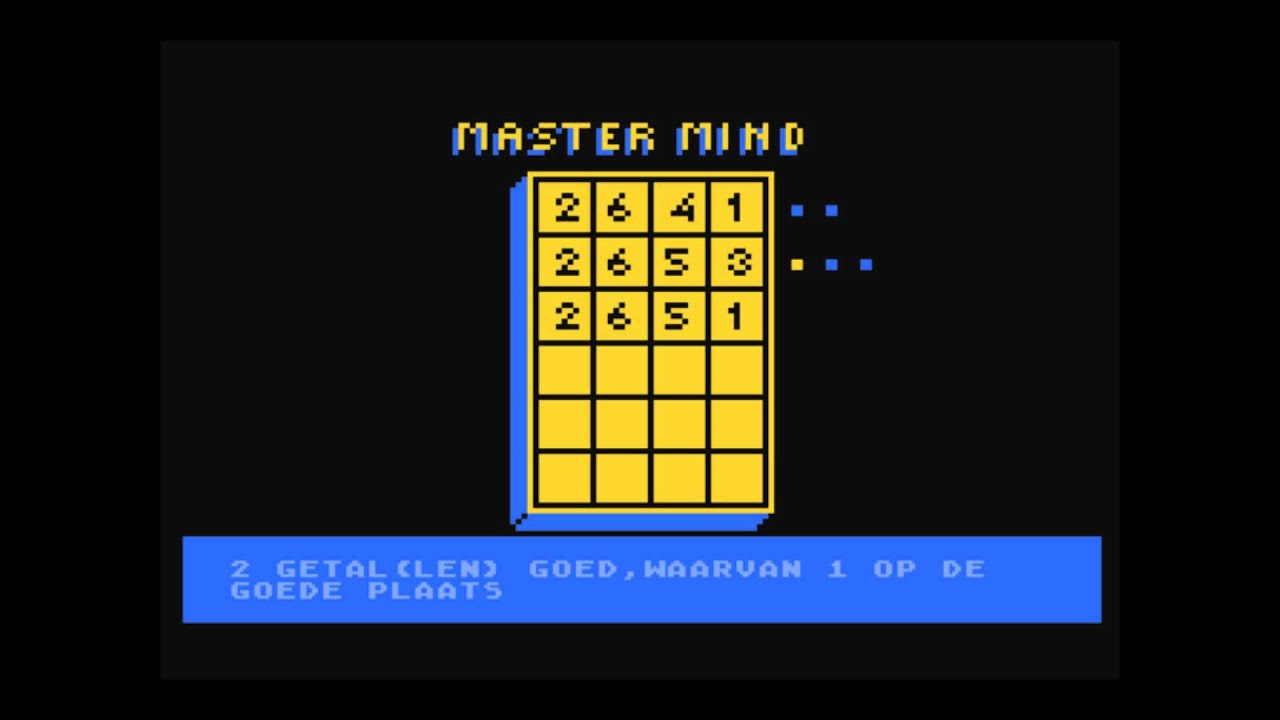 3D Master Mind for the Atari 8-bit family - YouTube