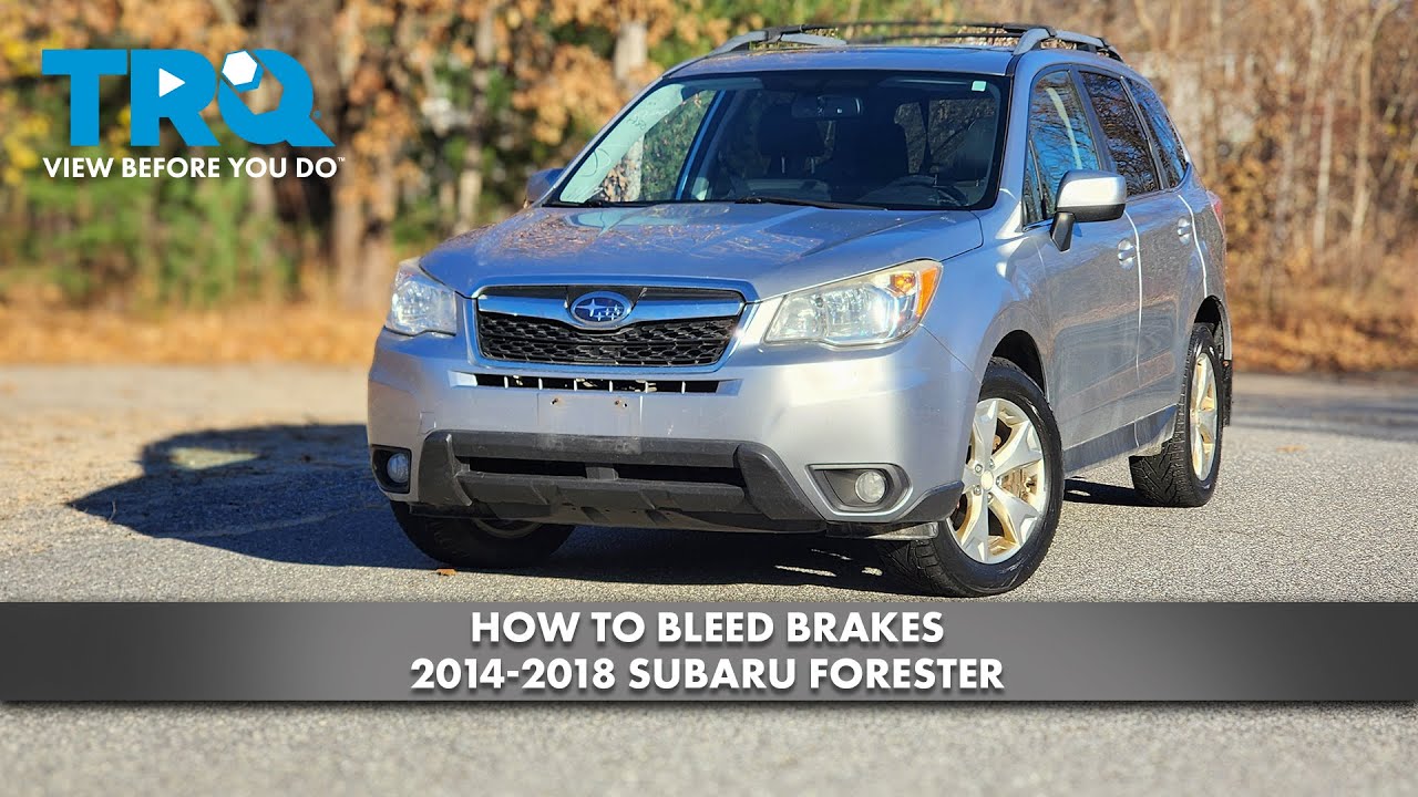 How to Bleed Brakes 2014-2018 Subaru Forester | 1A Auto