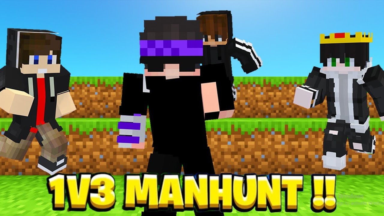 1 V 4 Minecraft Speedrunner VS Hunter Challenge [Manhunt] - YouTube