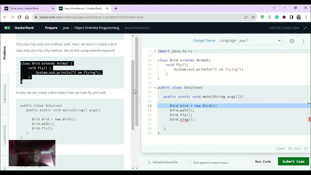 Java Inheritance 1 | HackerRank - YouTube