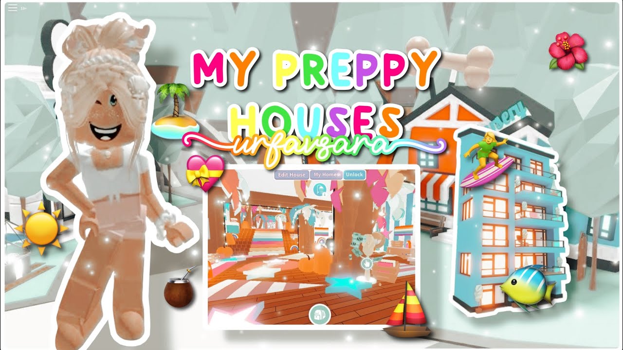My PREPPY adopt me HOUSES!!🌈🐾🏐 (trading these houses) - YouTube