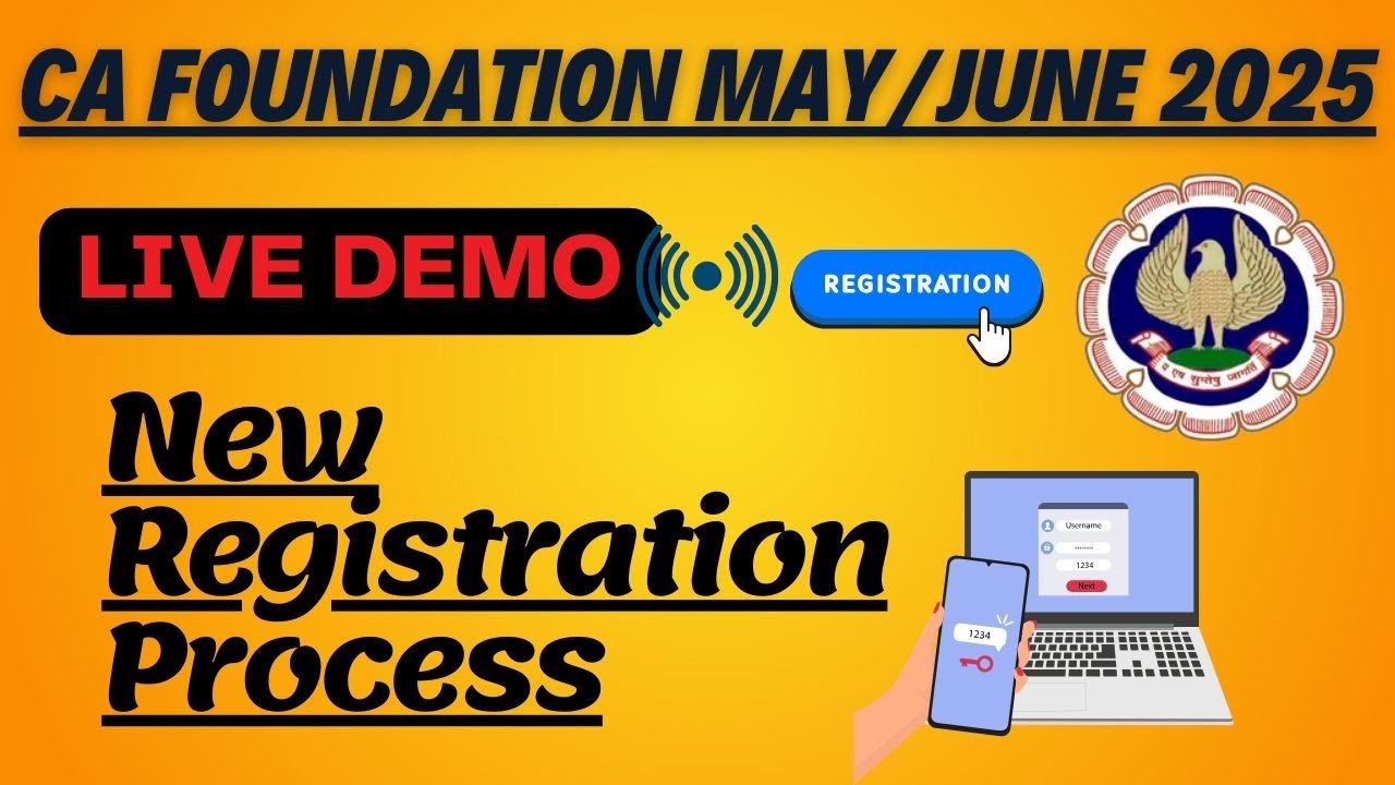CA foundation May/June 2025 Registration process | How to Register CA ...