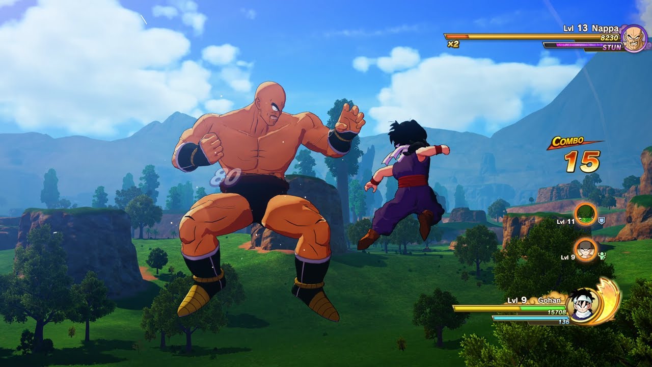 Gohan VS Nappa..Dragon ball z kakarot - YouTube