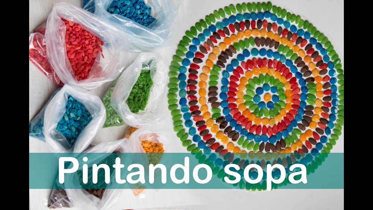 Cómo pintar SOPA para hacer manualidades | Pasta de colores ...
