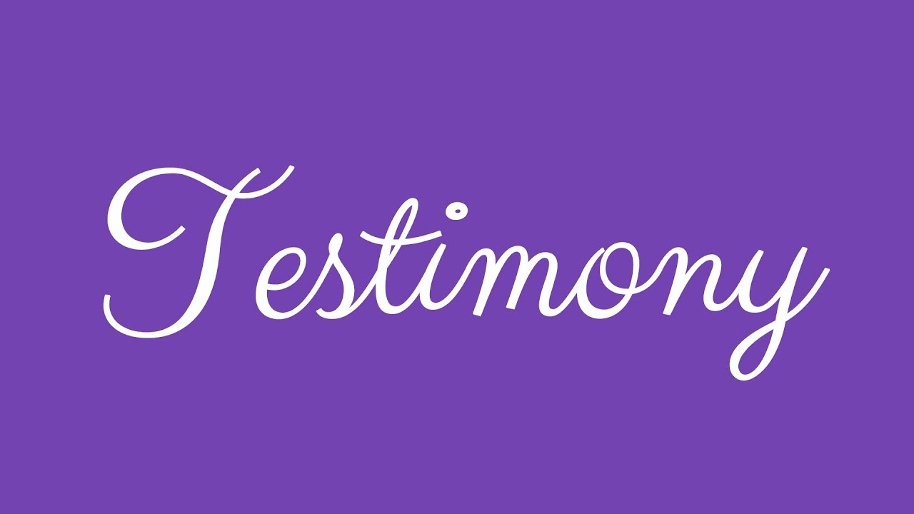 Learn how to Sign the Name Testimony Stylishly in Cursive Writing - YouTube