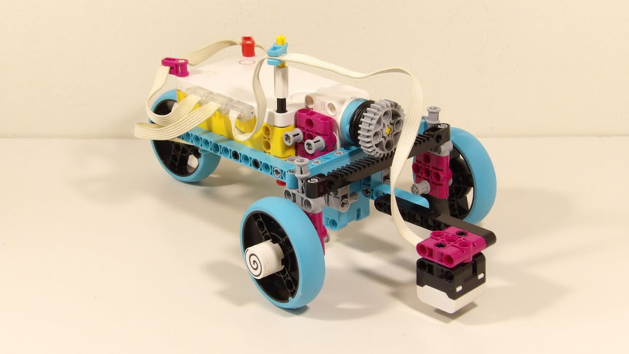 LEGO Spike - Vehicle steering with Steerbar - YouTube