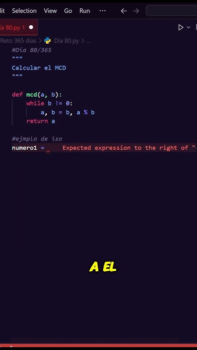 Día 80 de 365: Hoy, Calcular el Máximo Común Divisor en Python - YouTube