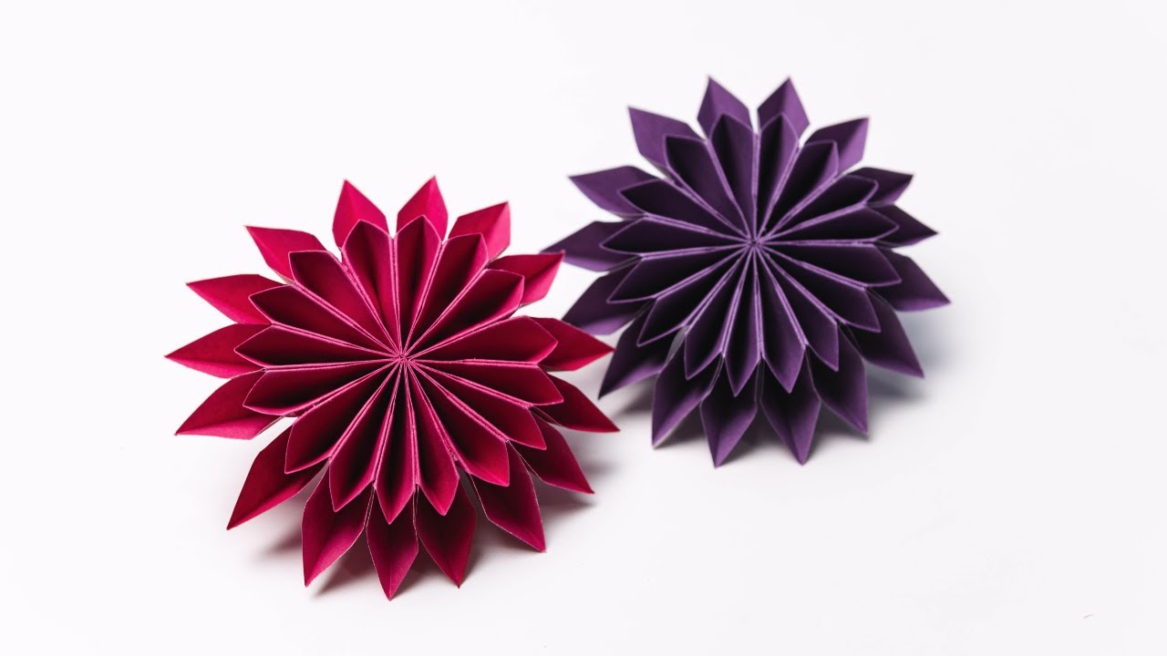 Simple Paper Flower | Create a Beautiful Flower with 4 Squares - YouTube