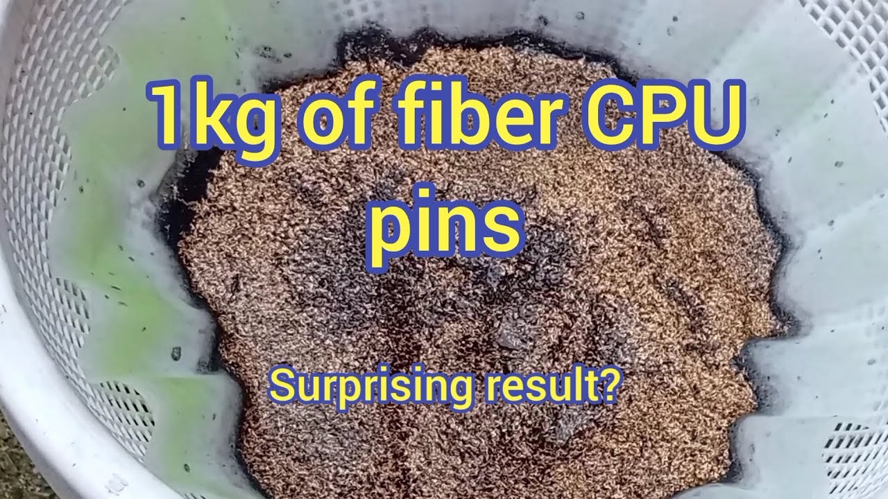 fiber CPU pins for gold recovery - YouTube