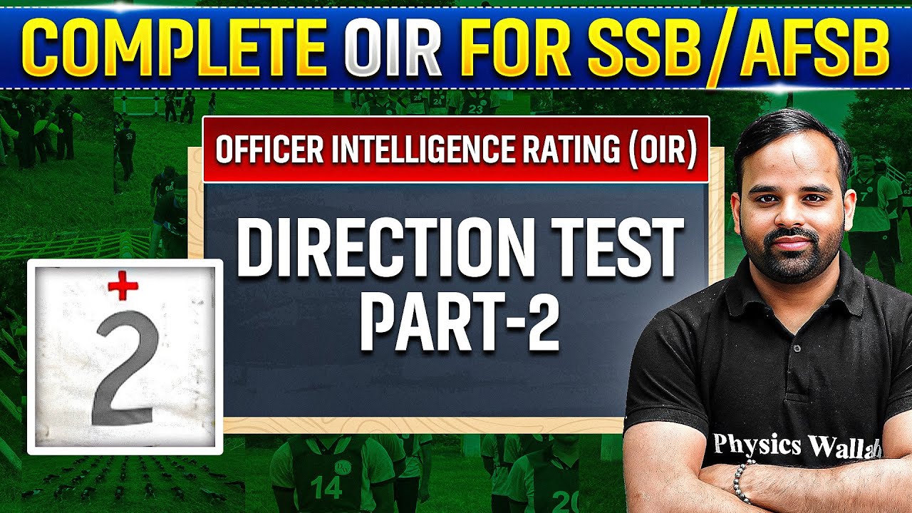 Direction Test | Part - 2 | OIR | Officer Intelligence Rating Complete ...