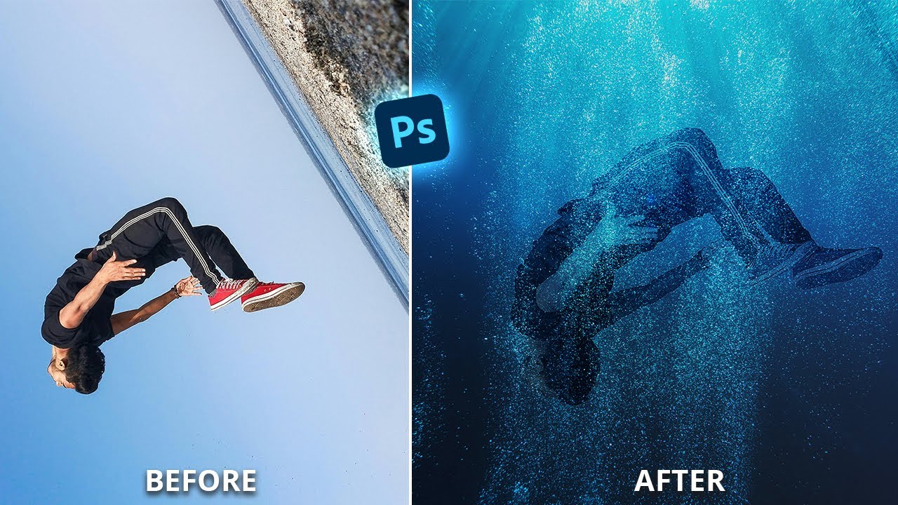 Create Underwater Effect EASILY in Photoshop - YouTube