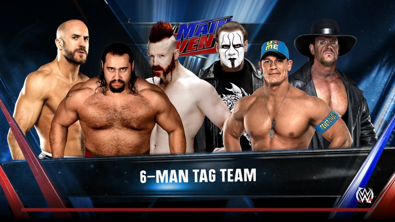 🔥WWE.Main Event.Jhon cena And Sting Undertaker vs Rusev Sheamus And ...