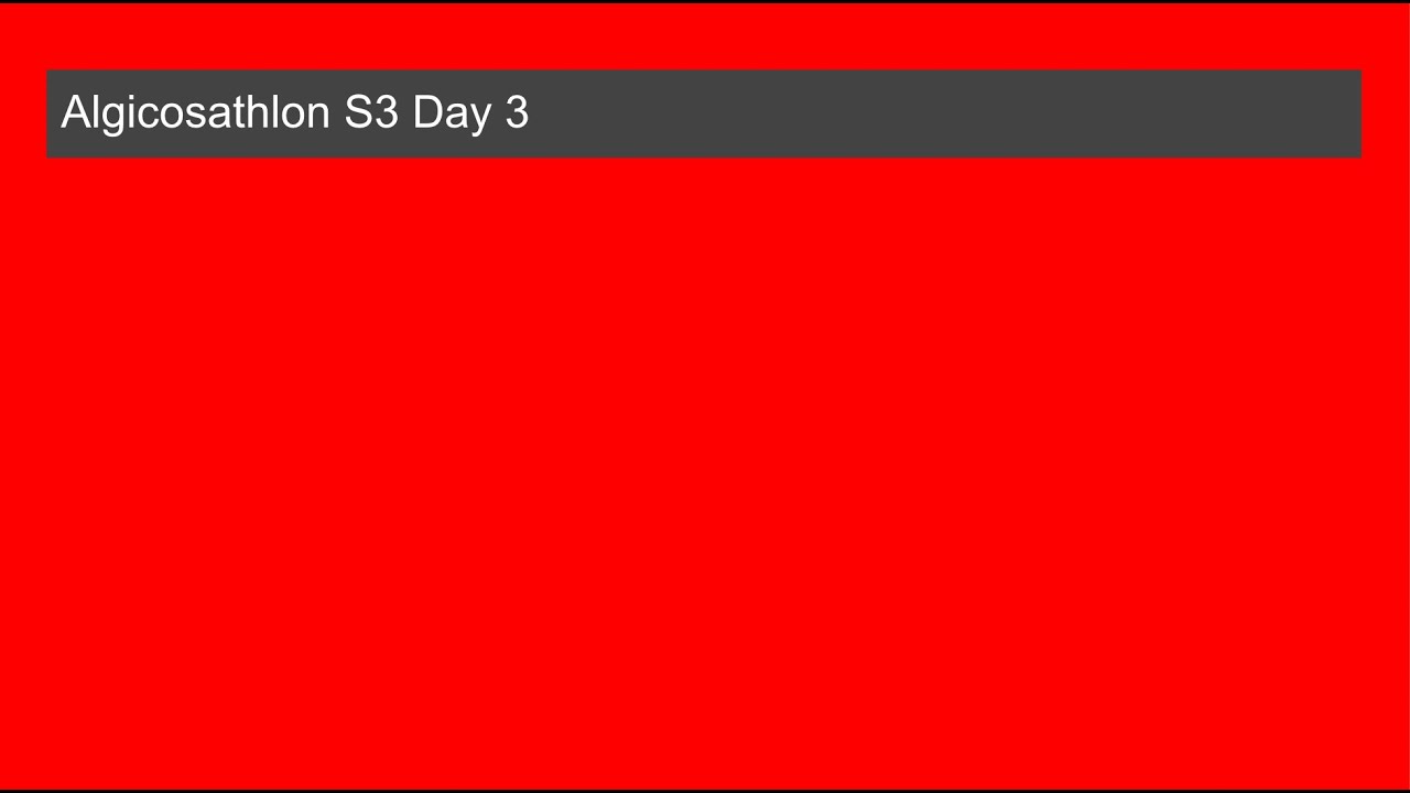 Algicosathlon S3 Day 3 (Remastered) - YouTube