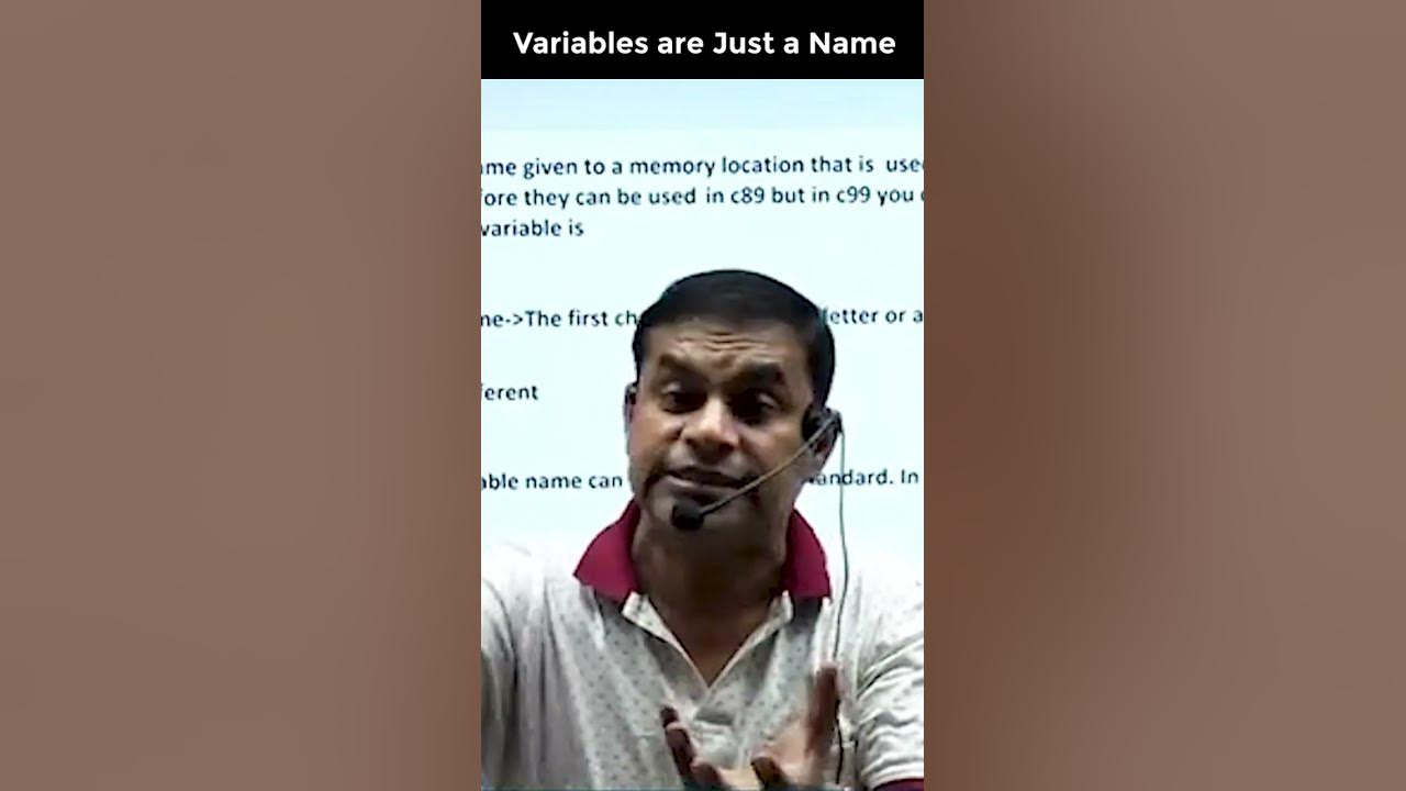 Variables Are Just A Name By Manish Bhatia Sir Codesquadz Youtube