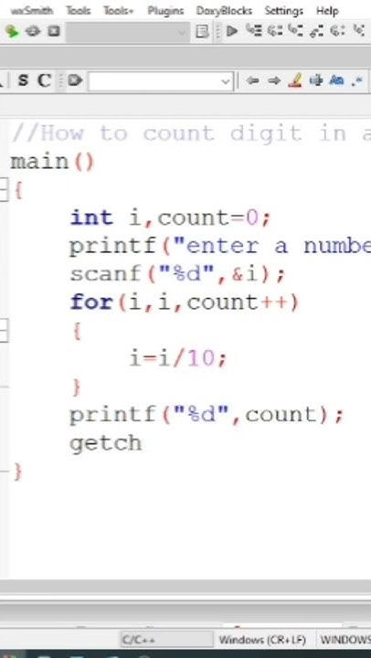 How to count digit in a given numbers? || Loop || C language - YouTube