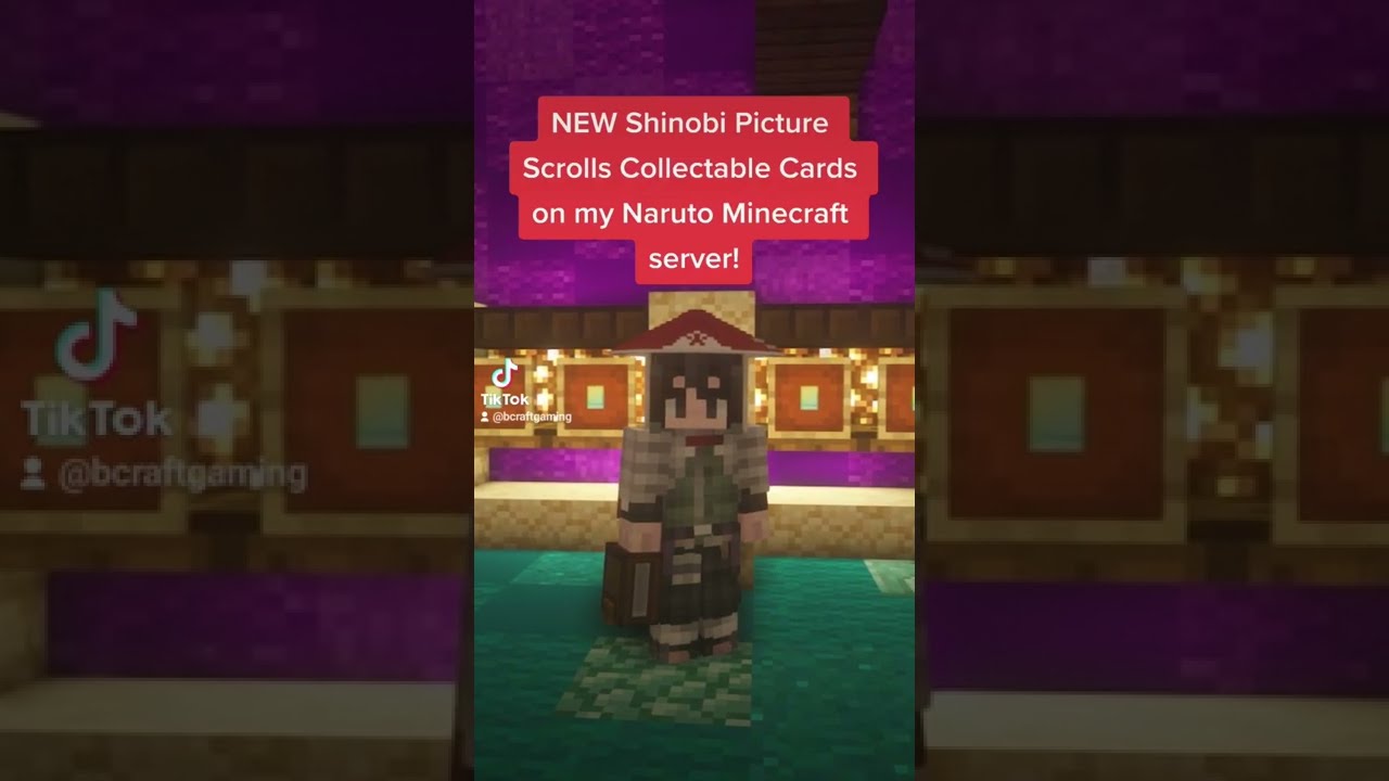 Shinobi Picture Scrolls Cards on my Naruto Minecraft server! #shorts # ...