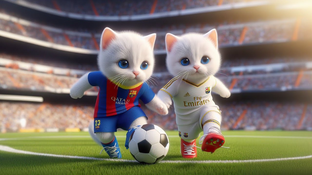 BR Cat vs RM Cat #cat #cutecat #soccer - YouTube