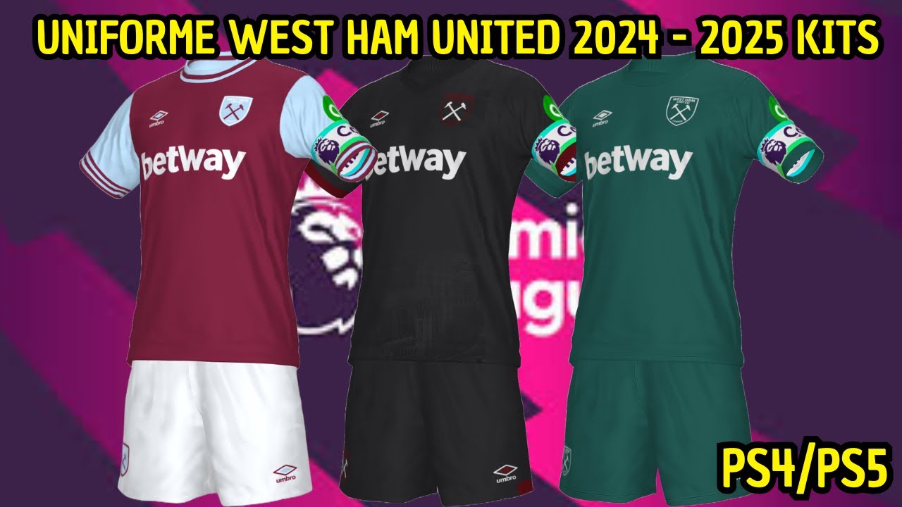 PES 2021- NOVOS UNIFORME WEST HAM UNITED 2024/2025 PS4/PS5 - YouTube