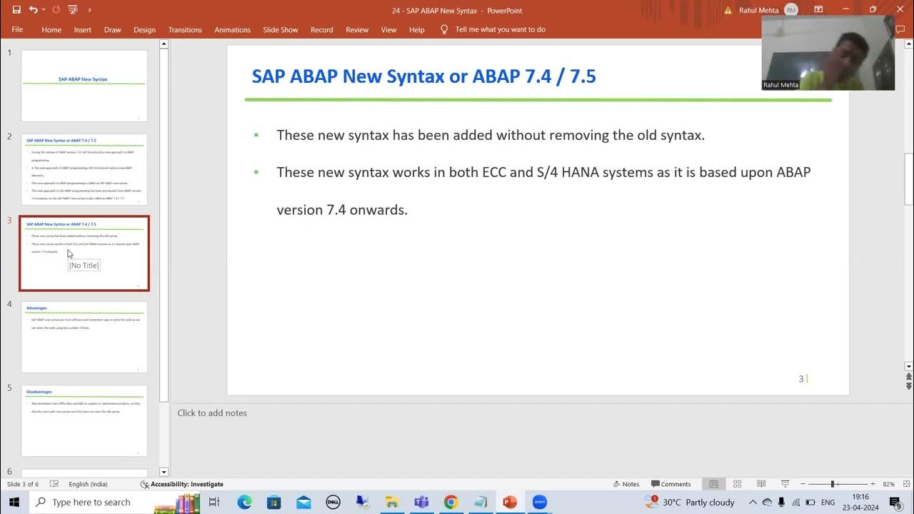 1 Sap Abap New Syntax Introduction Youtube