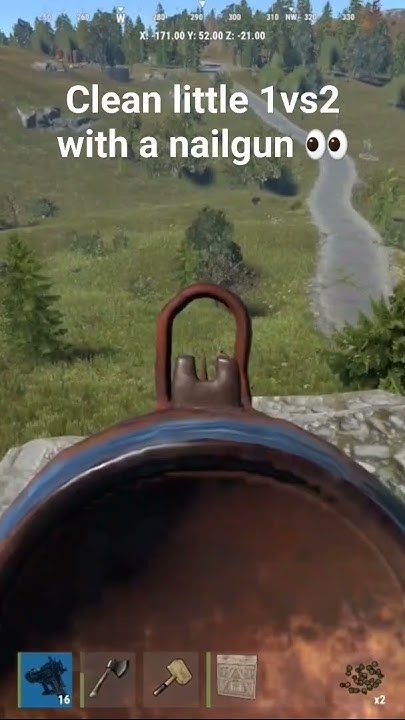 Clean 1vs2 Nailgun play #Rust #Rustconsole #Rustpvp #Rustshorts - YouTube