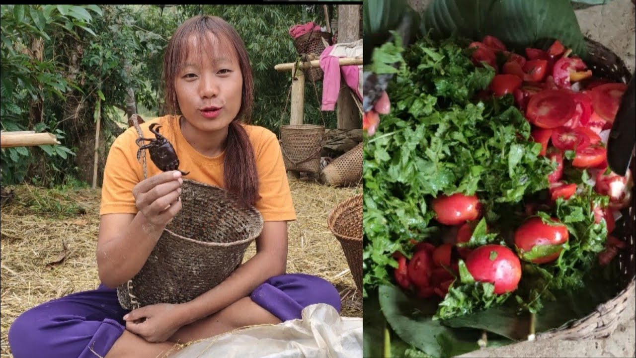 How to make crab chutney || Ferns+ banana stem+ tiny fish= delicious ...