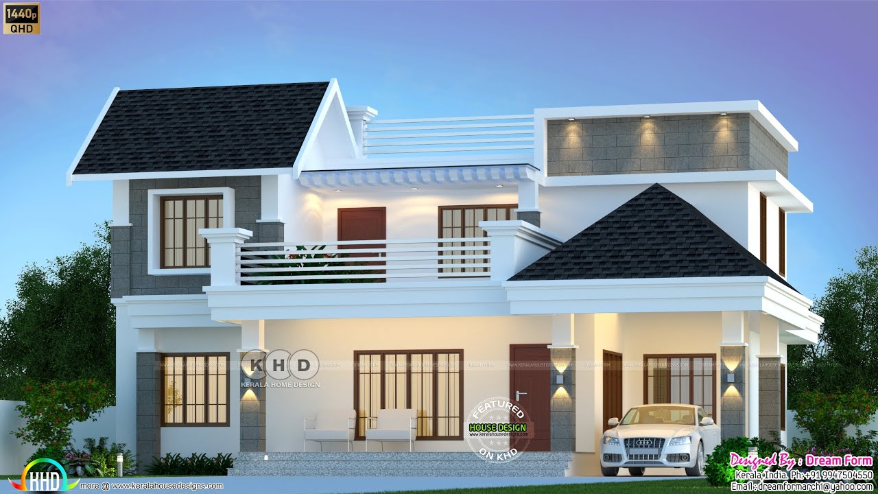 Beautiful contemporary flat roofing home design /10X40 HOUSE FRONT ...