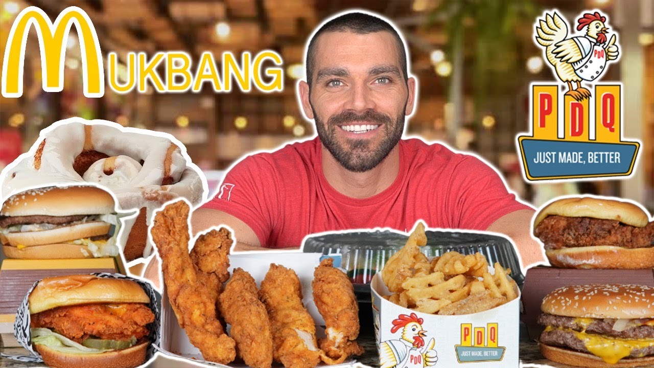 Fast Food MUKBANG | Fried Chicken, Chicken Burgers, Big Mac, & Fries ...