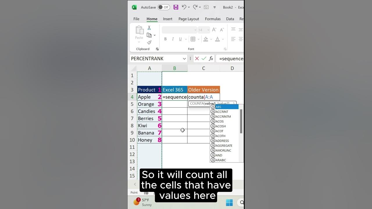 How To Add Serial Number Sequence In Excel Excel Microsoftexcel Exceltutorial Exceltips 