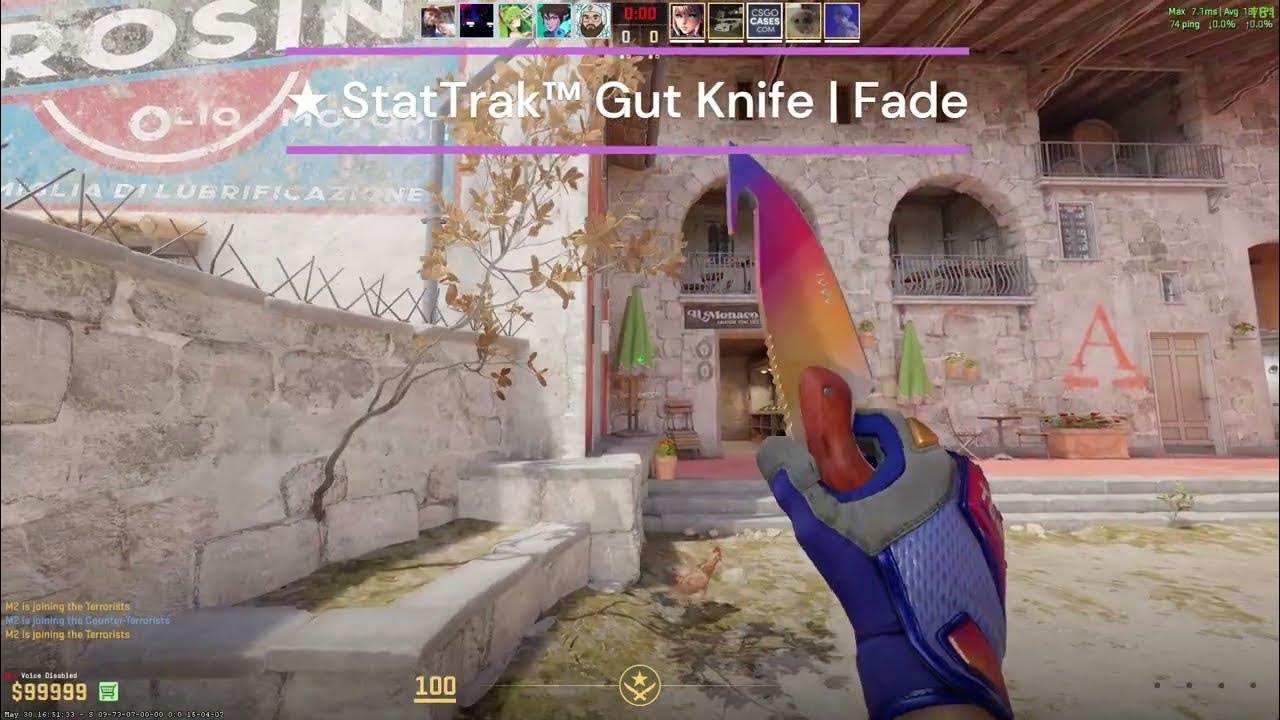 CS2 ★ StatTrak™ Gut Knife | Fade Showcase! - YouTube