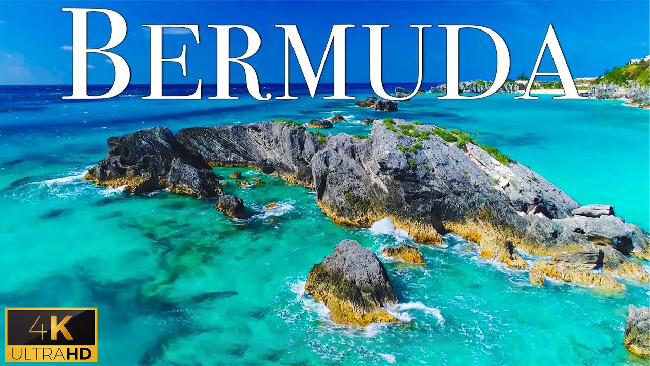 FLYING OVER BERMUDA (4K UHD) - Relaxing Music Along With Beautiful ...