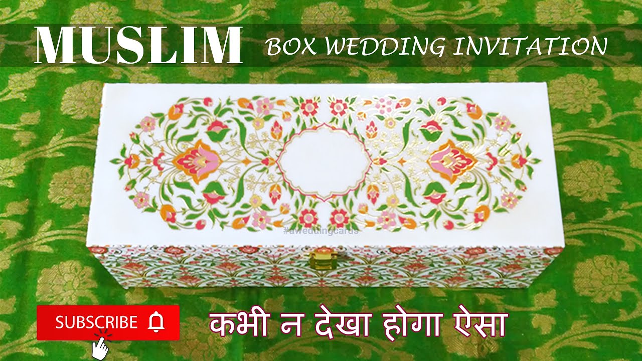 Islamic Wedding Invitation | MUSLIM BOX WEDDING CARD WITH GLASS JAR ...