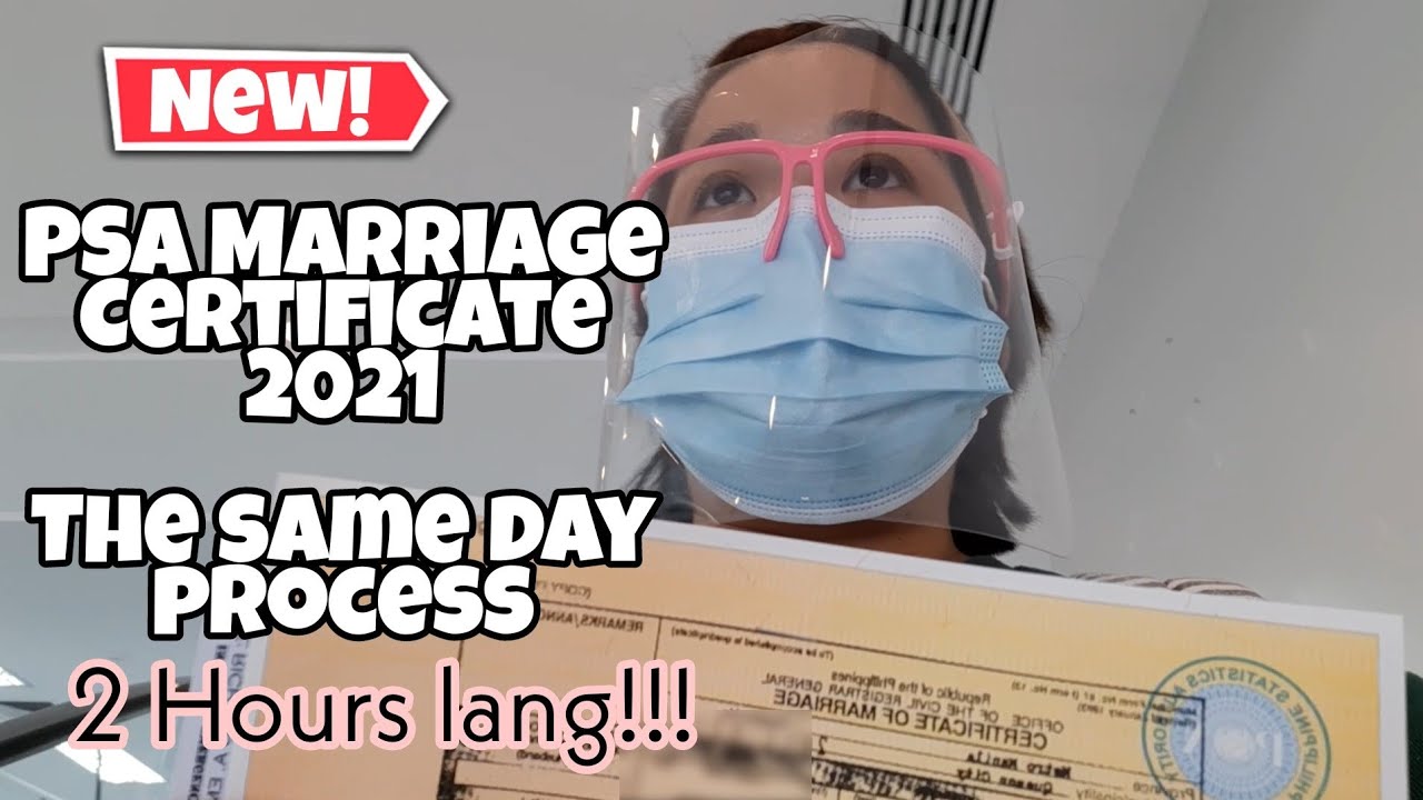 PSA Marriage Certificate Application 2021 | Released after 2 Hours ...