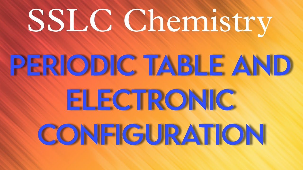 SSLC Chemistry | Sub Shell Electronic Configuration | Part-2 - YouTube
